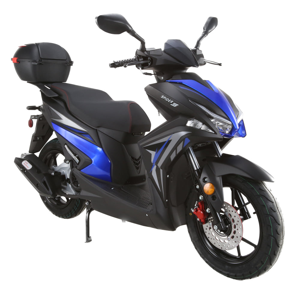 Clash 200-EFI Spider Moped Scooter Gas & Electric Adult Scooter Moped ...