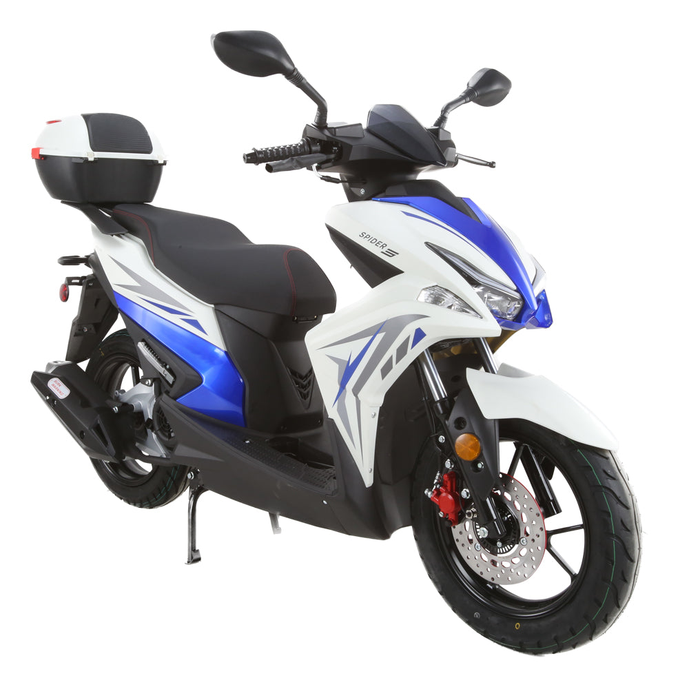 Clash 200-EFI Spider Moped Scooter Gas & Electric Adult Scooter Moped ...